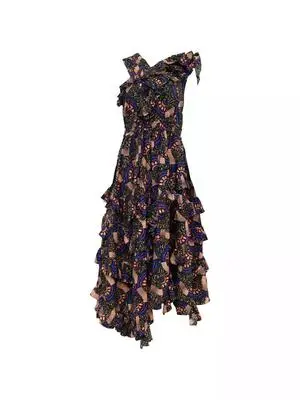 Ulla Johnson Imogen Printed Ruffled Dress
