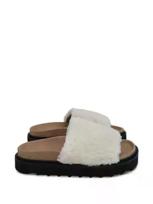 Iris & Ink Poppy Faux-shearling Slides
