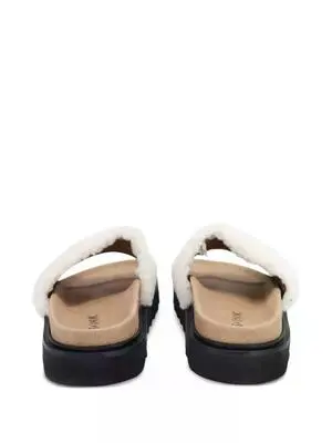 Iris & Ink Poppy Faux-shearling Slides