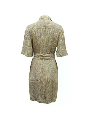 Equipment Snake-print Shirt Dress