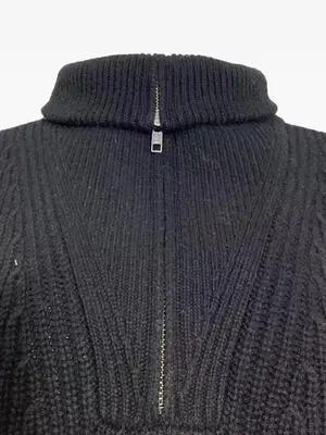 NILI LOTAN Half-zip High Neck Sweater