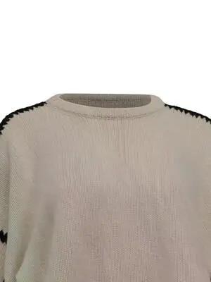 TOTEME Knitted Embroidered Drop Shoulder Sweater