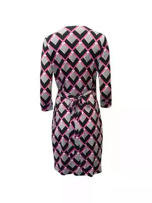 Diane Von Furstenberg Tartan Wrap Midi Dress