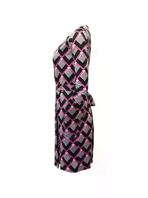 Diane Von Furstenberg Tartan Wrap Midi Dress
