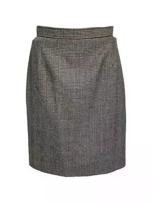 Valentino Garavani Prince Of Wales-check Pencil Skirt - Grey