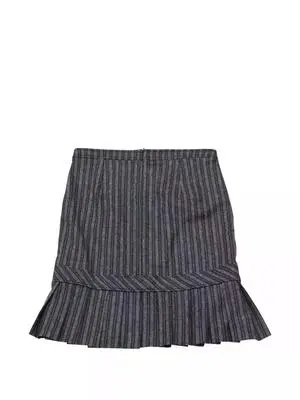 Max Mara Striped Ruffled-hem Skirt