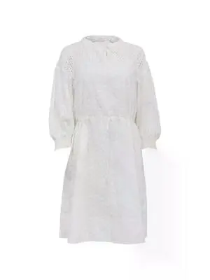 Chloé Eyelet Mini Dress With Drawstring