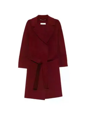 Max Mara Arona Belted Coat - Red