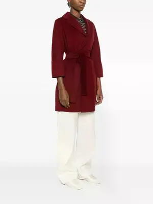 Max Mara Arona Belted Coat - Red