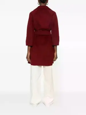 Max Mara Arona Belted Coat - Red