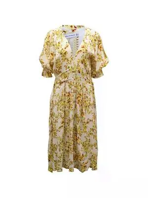 Faithfull The Brand Floral-print Puff-sleeve Dress - Neutrals