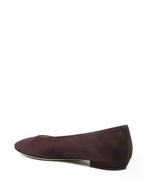 GIANVITO ROSSI Pointed-toe Ballet Flats - Brown