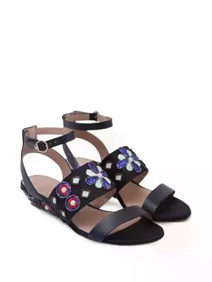Tory Burch Estella Beaded Wedge Sandals