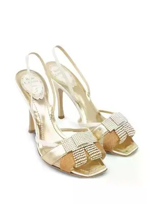 Rene Caovilla Embellished Slingback Sandals