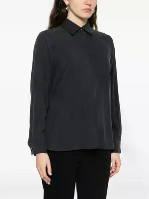 Max Mara Breast-pocket Long-sleeve Shirt - Blue