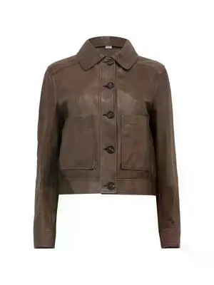 Brunello Cucinelli Button-down Leather Jacket