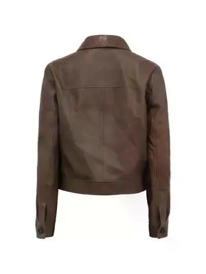Brunello Cucinelli Button-down Leather Jacket