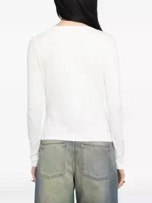 Zadig&Voltaire Long-sleeved T-shirt With Cut-out Detail - White