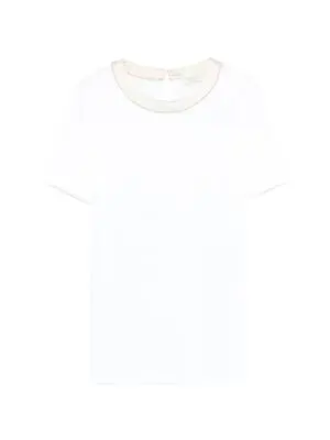 Peserico Trim-detail T-shirt - White