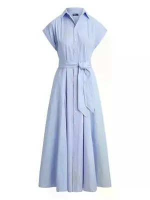 Polo Ralph Lauren Midi Striped A-line Shirt Dress