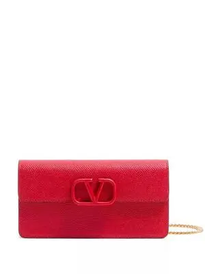 Valentino Garavani Logo-plaque Chain Wallet - Red