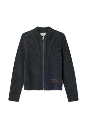 CARRER Ribbed Patch Cardigan