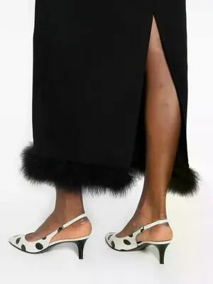 Moschino Feather-trim Maxi Skirt