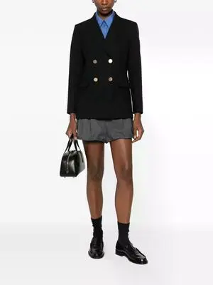 Sandro Double-breasted Wool Blazer - Black
