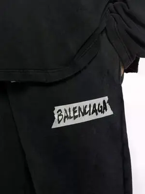 Balenciaga Masking-tape Track Pants - Black
