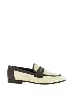 Brunello Cucinelli Woven Two-tone Loafers - Neutrals