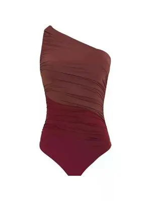 BRIGITTE One-shoulder Swimsuit - Red