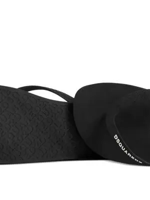 Dsquared2 Thong Strap Flip Flops - Black