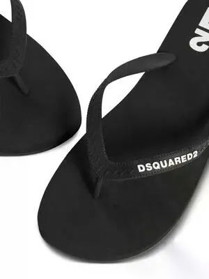 Dsquared2 Thong Strap Flip Flops - Black