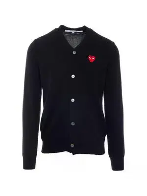 Play Comme Des Garcon V Neck Cardigans For Men