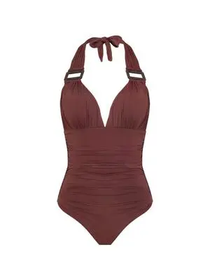 BRIGITTE Eliana Halterneck Swimsuit - Brown