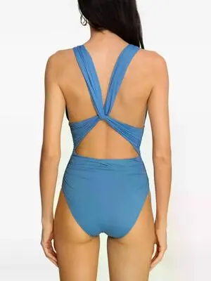 BRIGITTE Eli Gathered V-neck One Piece Swimsuit