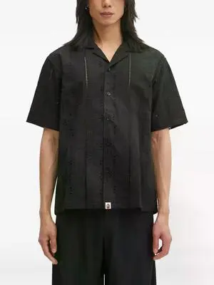 A BATHING APE Broderie-anglaise Shirt - Black