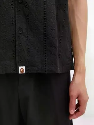A BATHING APE Broderie-anglaise Shirt - Black