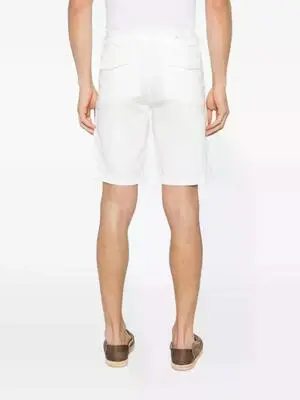 Eleventy Pleated Drawstring Shorts - White