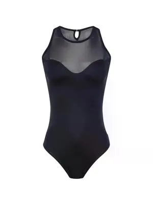 BRIGITTE Mesh-panel Swimsuit - Blue