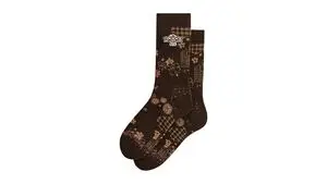 Kith X Columbia Nse Landscape Jacquard Socks - Kindling