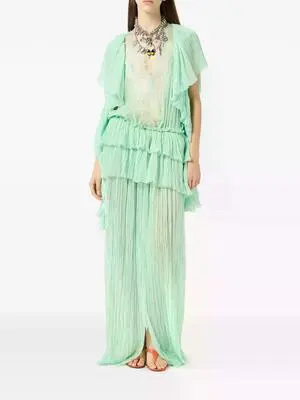 Blumarine Ruffled Pleated Dress