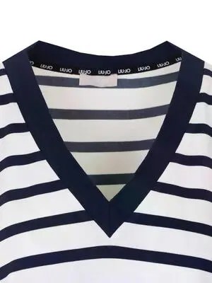 Liu Jo Striped V-neck T-shirt