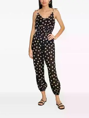 BRIGITTE Polka-dot Tie-strap Jumpsuit