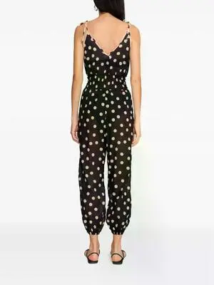 BRIGITTE Polka-dot Tie-strap Jumpsuit