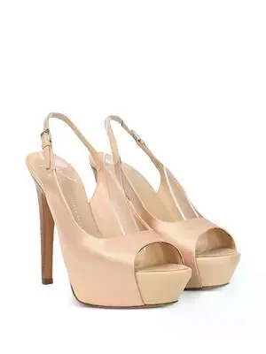 GIUSEPPE ZANOTTI Peep-toe Platform Slingback Pumps