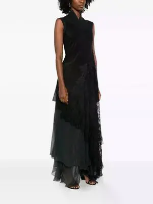 MARC LE BIHAN Lace-appliqué Asymmetric Dress