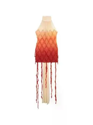 Blumarine Rhombus-embellished Halterneck Dress