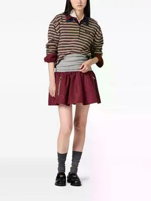 Miu Miu Mini Skirt With Elastic Waist