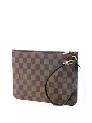 LOUIS VUITTON 2016 Damier Ebene Neverfull Mm Pouch
